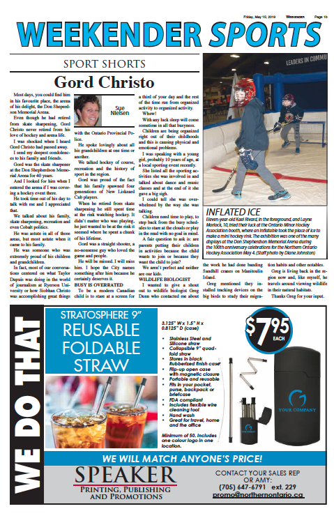 The Weekender - May 10, 2019 - The Temiskaming Speaker
