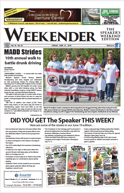 The Weekender June 21, 2019 - The Temiskaming Speaker