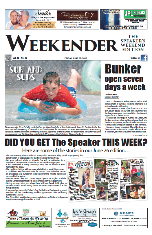 The Weekender June 28, 2019 - The Temiskaming Speaker
