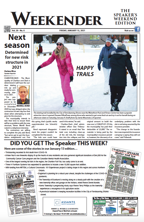 The Weekender January 15, 2021 - The Temiskaming Speaker