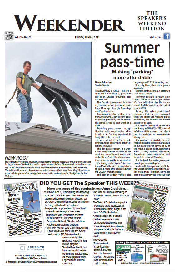 The Weekender June 4, 2021 - The Temiskaming Speaker