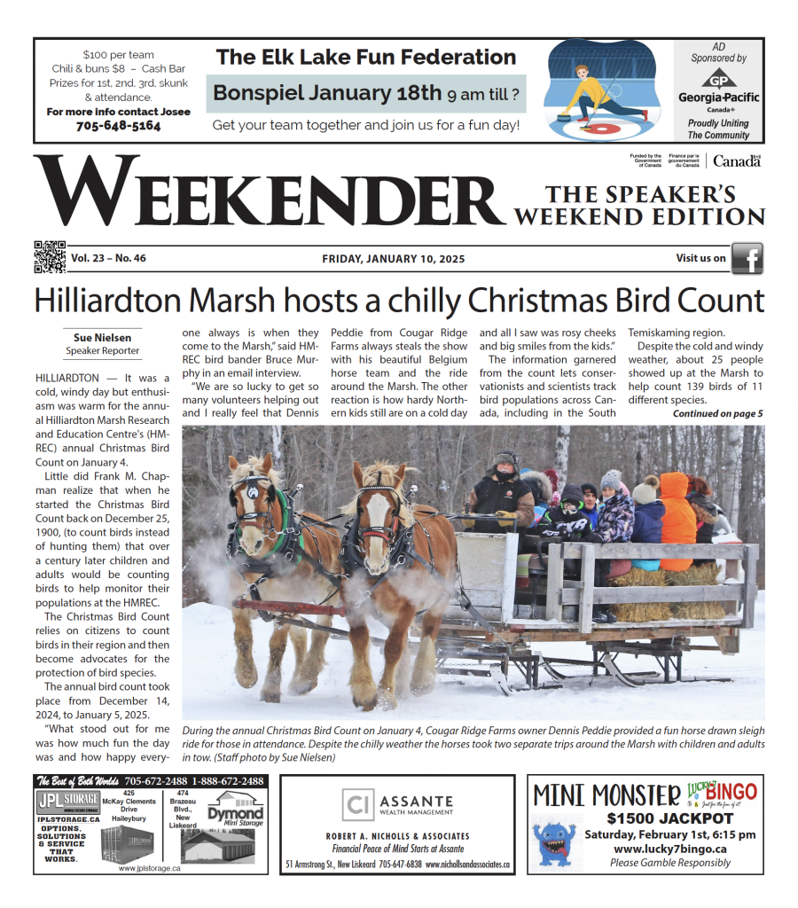 The Weekender January 10 2025 - The Temiskaming Speaker