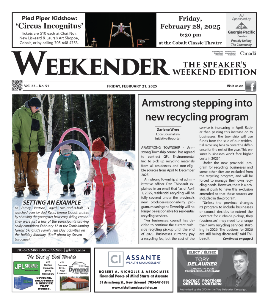 The Weekender February 21 2025 - The Temiskaming Speaker