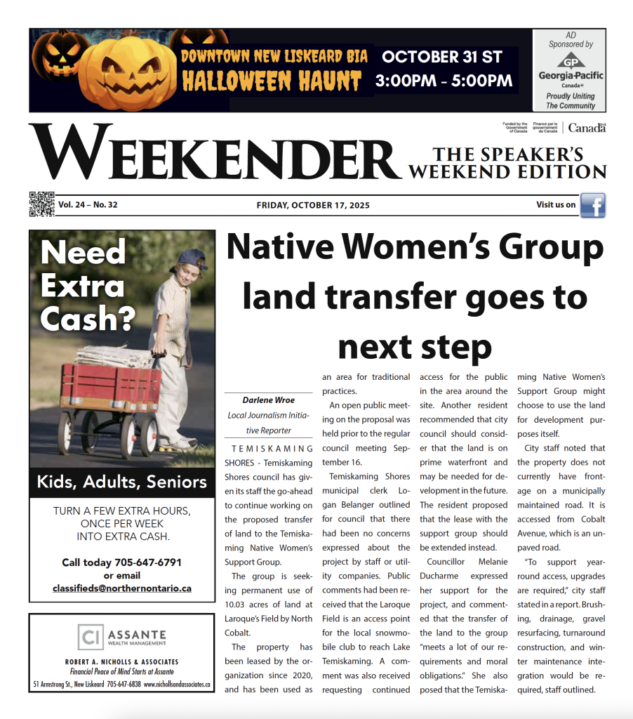 The Weekender, October 17, 2025 - The Temiskaming Speaker