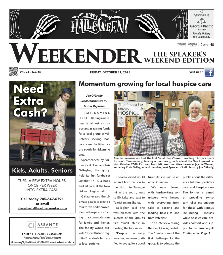The Weekender, October 31, 2025 - The Temiskaming Speaker