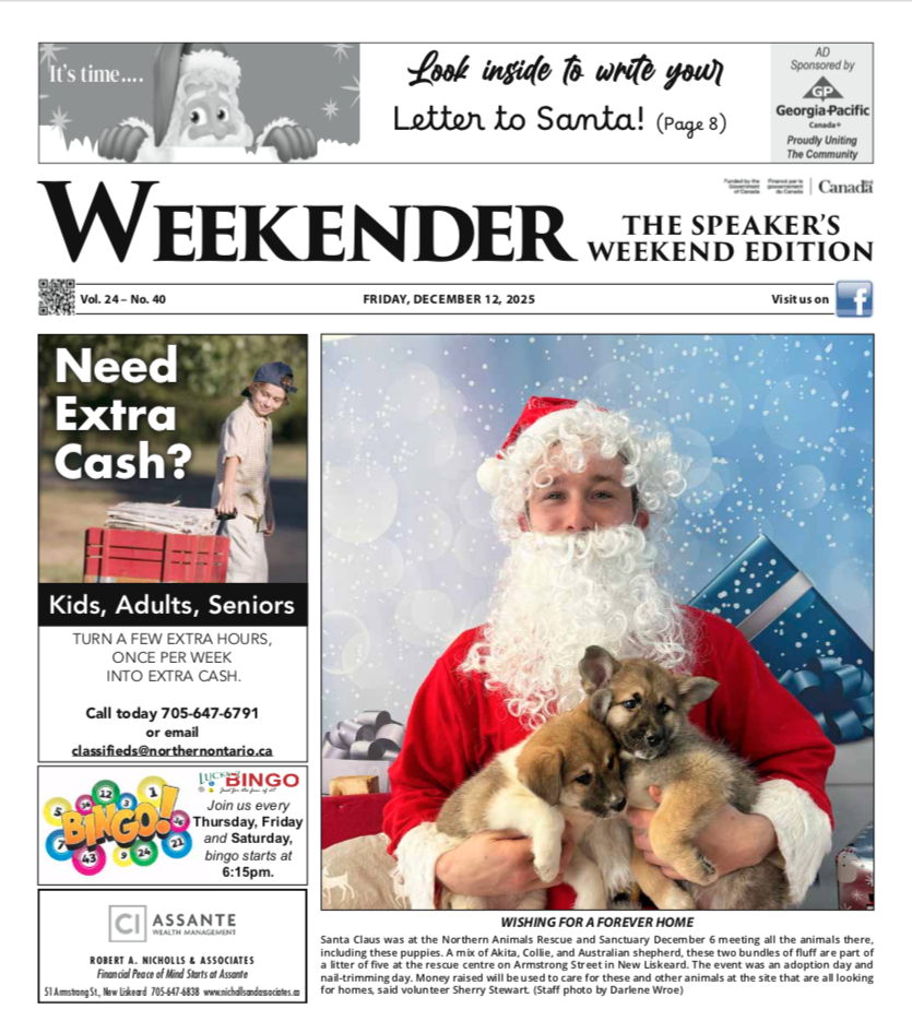 The Weekender December 12, 2025 - The Temiskaming Speaker